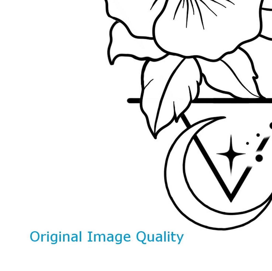 Capricorn Horoscope Flower Tattoo Tattoo Design and Tattoo - Etsy