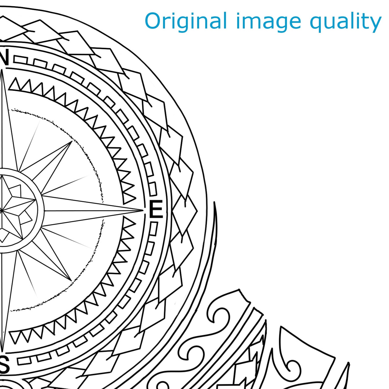 Polynesian Compass Rose Quarter Sleeve Tattoo Tattoo Design - Etsy