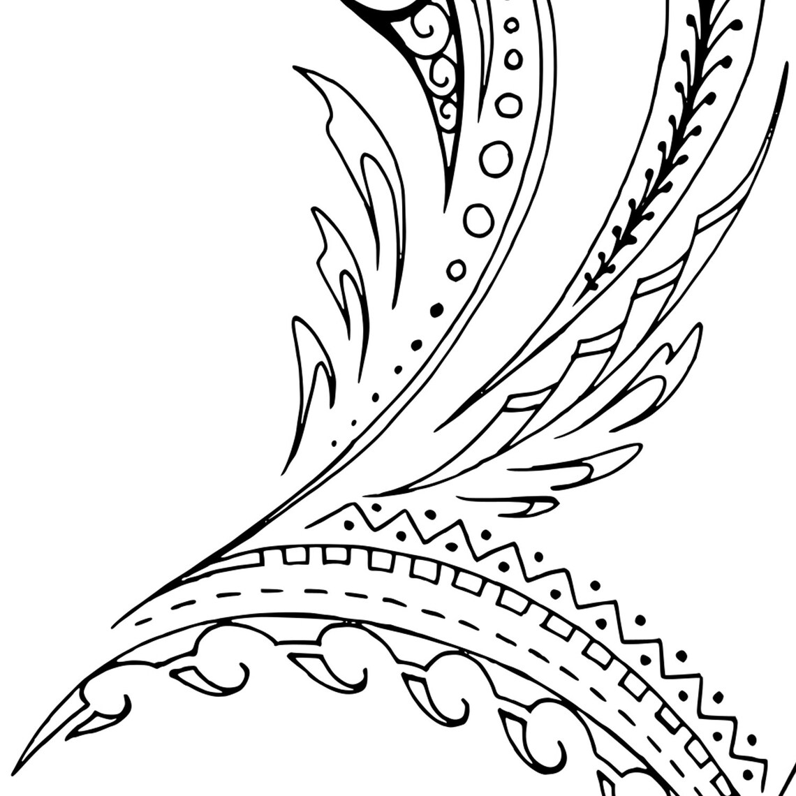 African Polynesian Back Tattoo Design and Stencil Instant - Etsy