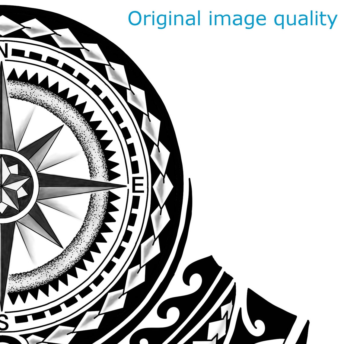 Polynesian Compass Rose Quarter Sleeve Tattoo Tattoo Design - Etsy