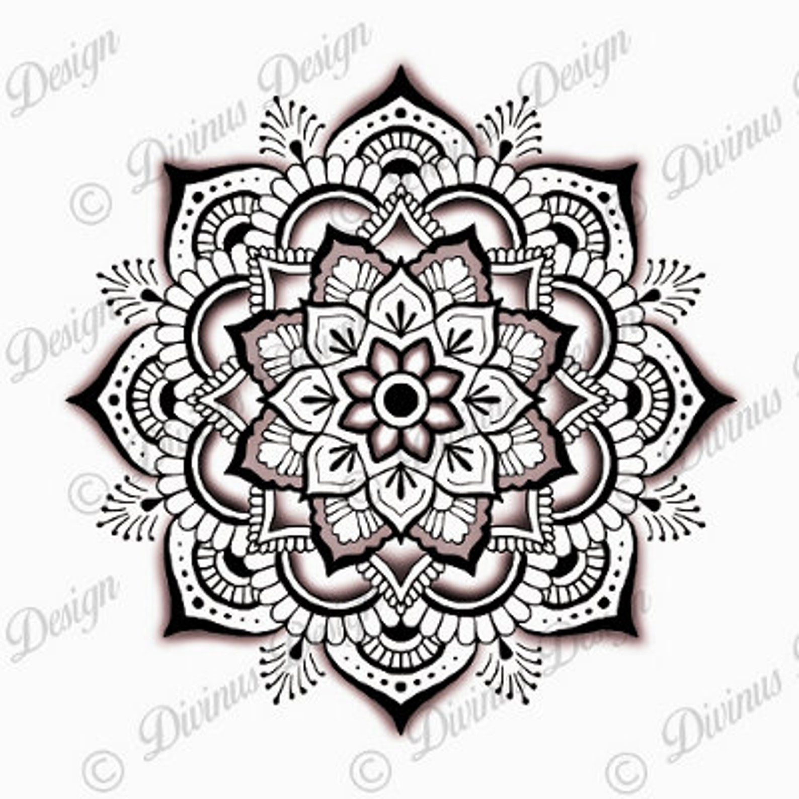 Intricate Mandala Tattoo Design and Stencil Instant Digital - Etsy