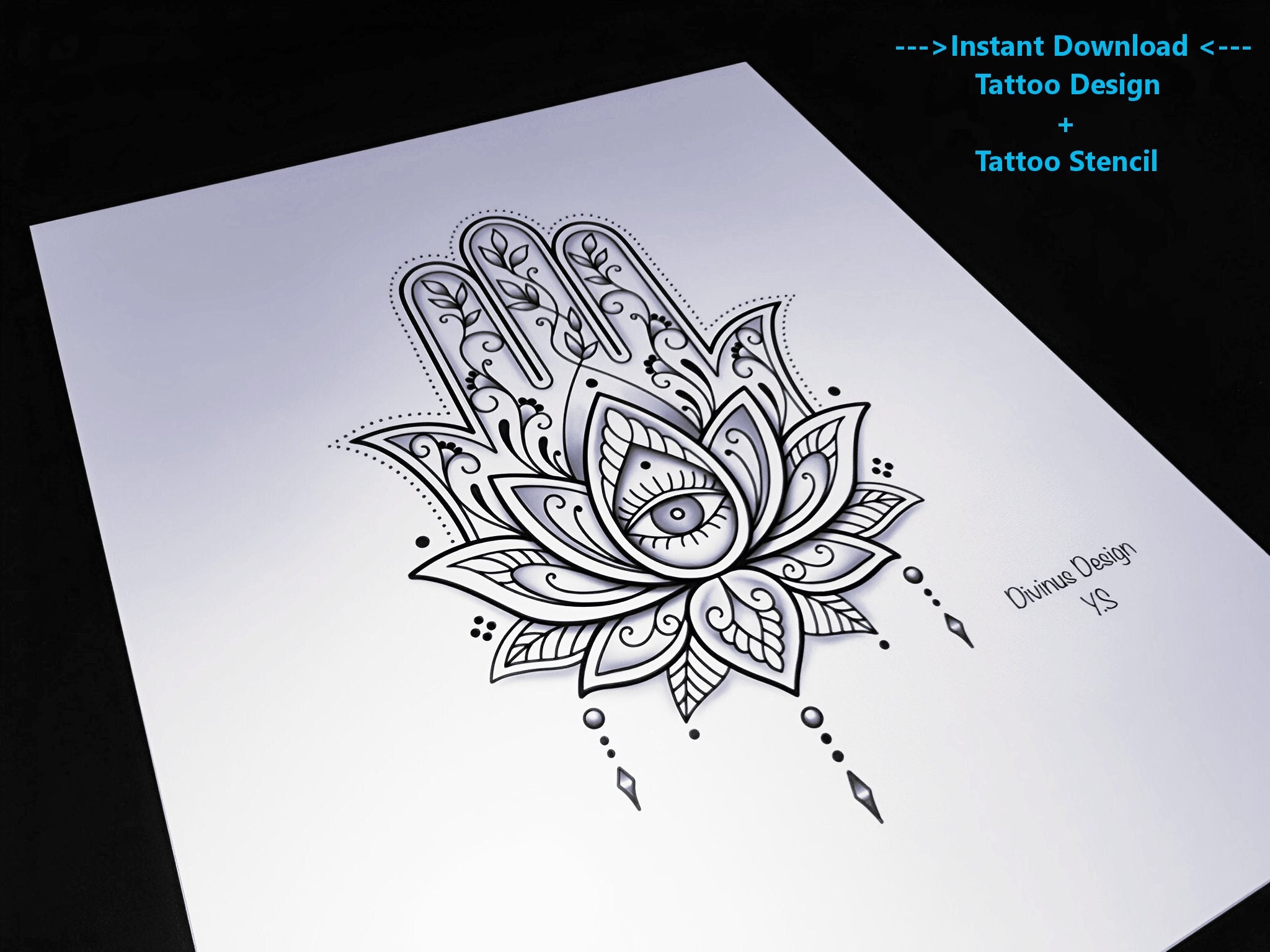 Hamsa Tattoo Design
