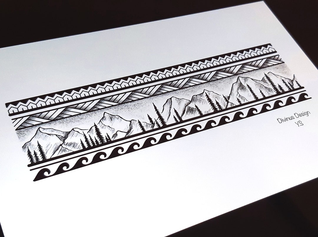 Polynesian Band Tattoo Design and Stencil | Polynesian Arm/foot Band ...