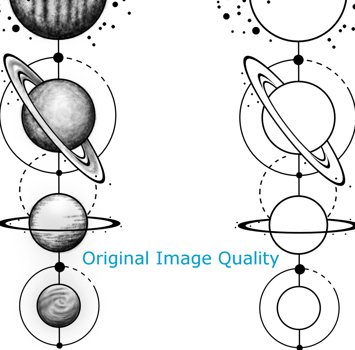 Geometric Solar System Tattoo Design and Stencil Instant - Etsy UK
