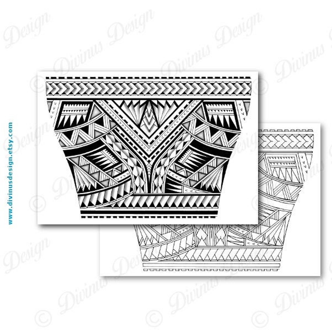 Wrap Around Arm Polynesian Tattoo Design and Stencil Instant - Etsy ...