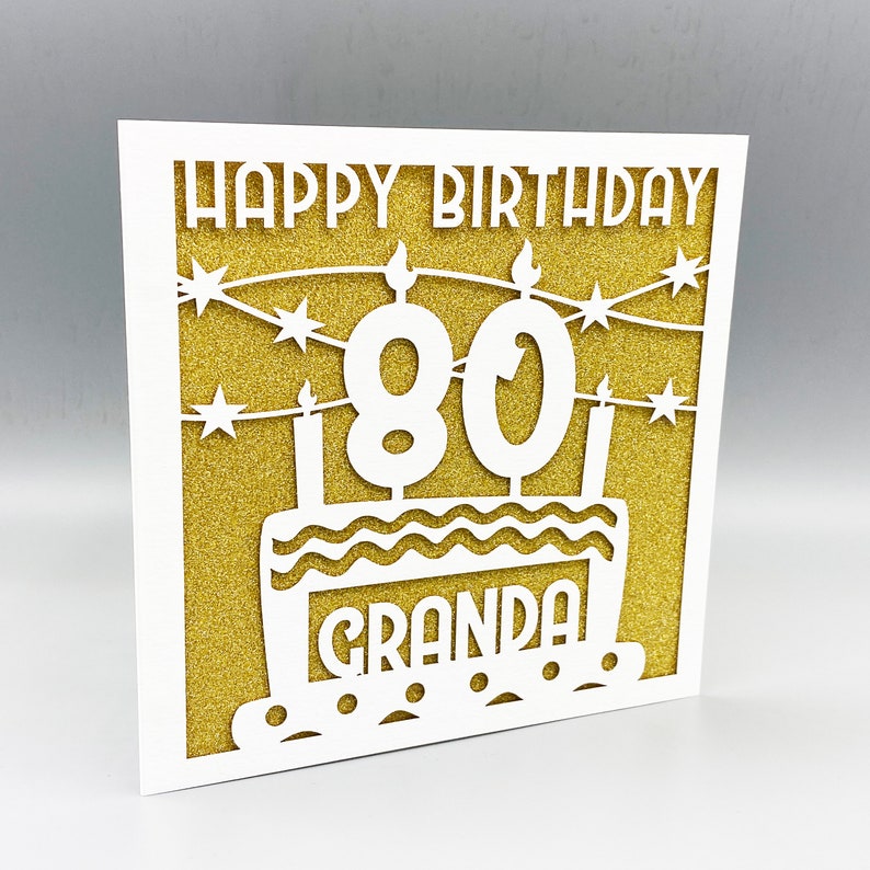 Personalised 100th Birthday Card | Laser Cut Papercut Design - Etsy