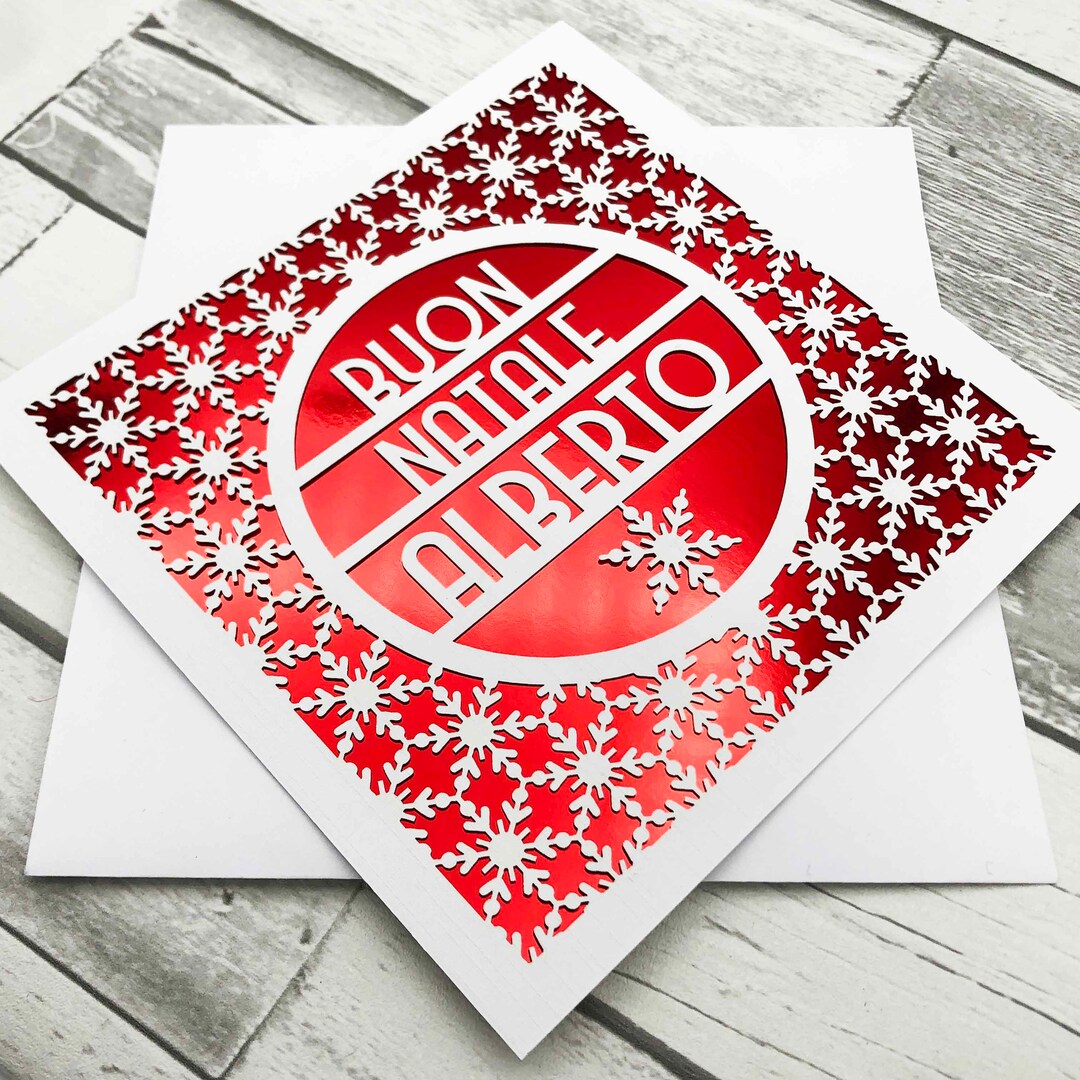 Personalised Italian Christmas Card Buon Natale Card Merry Xmas Card ...