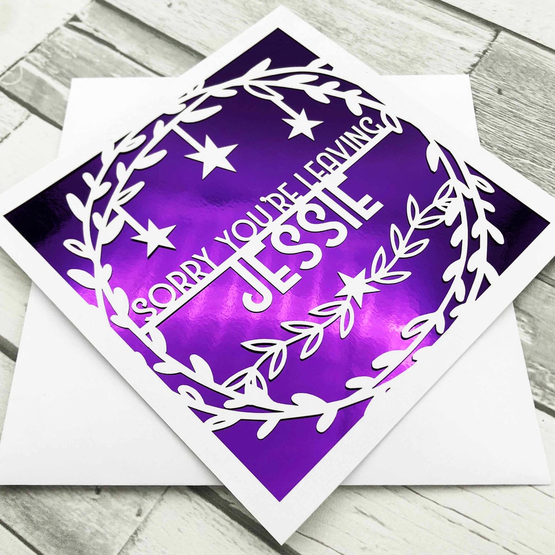 Personalised Leaving Card, Leaving Card Work Colleague, Sorry Your ...