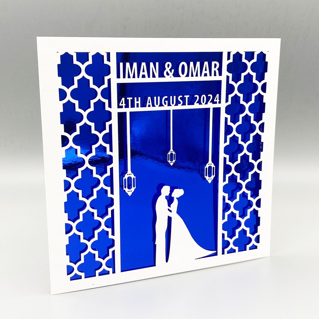 Personalised Muslim Wedding Card, Muslim Wedding Gift, Islamic Wedding ...