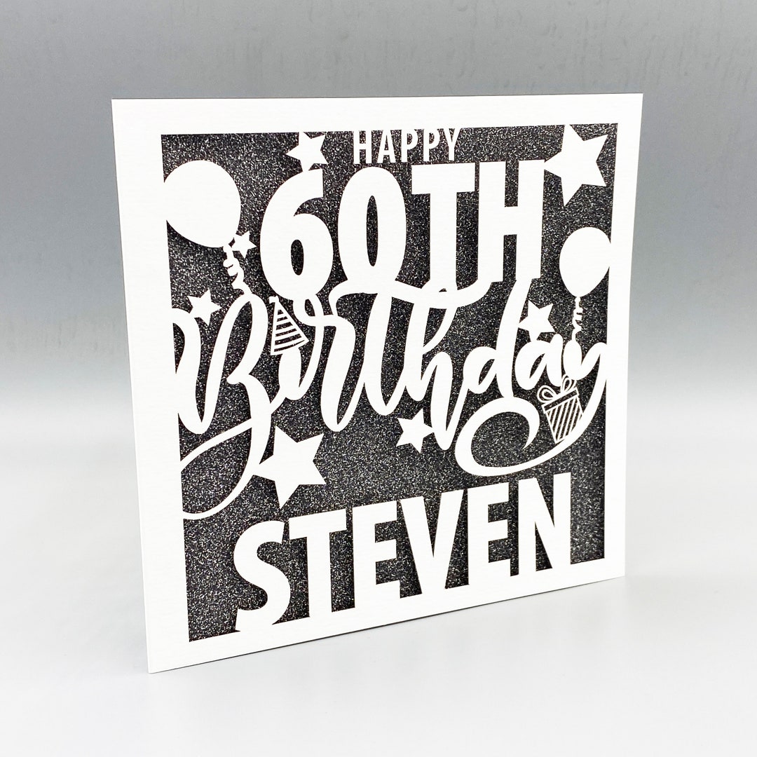 Personalised 60th Birthday Card for Women Custom 60th Birthday Card for ...