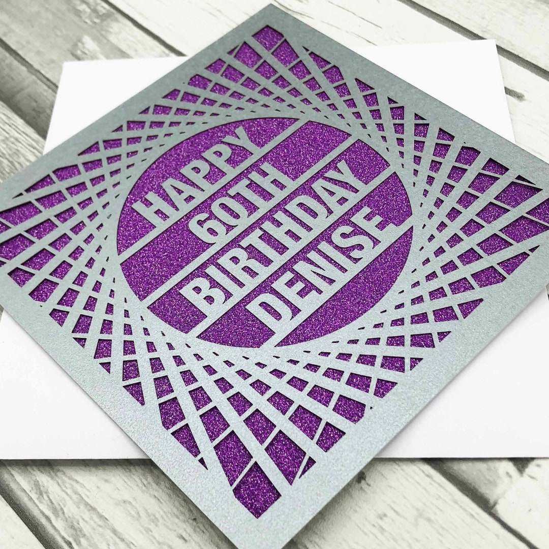 Personalised 60th Birthday Card for Women Custom 60th Birthday Card for ...