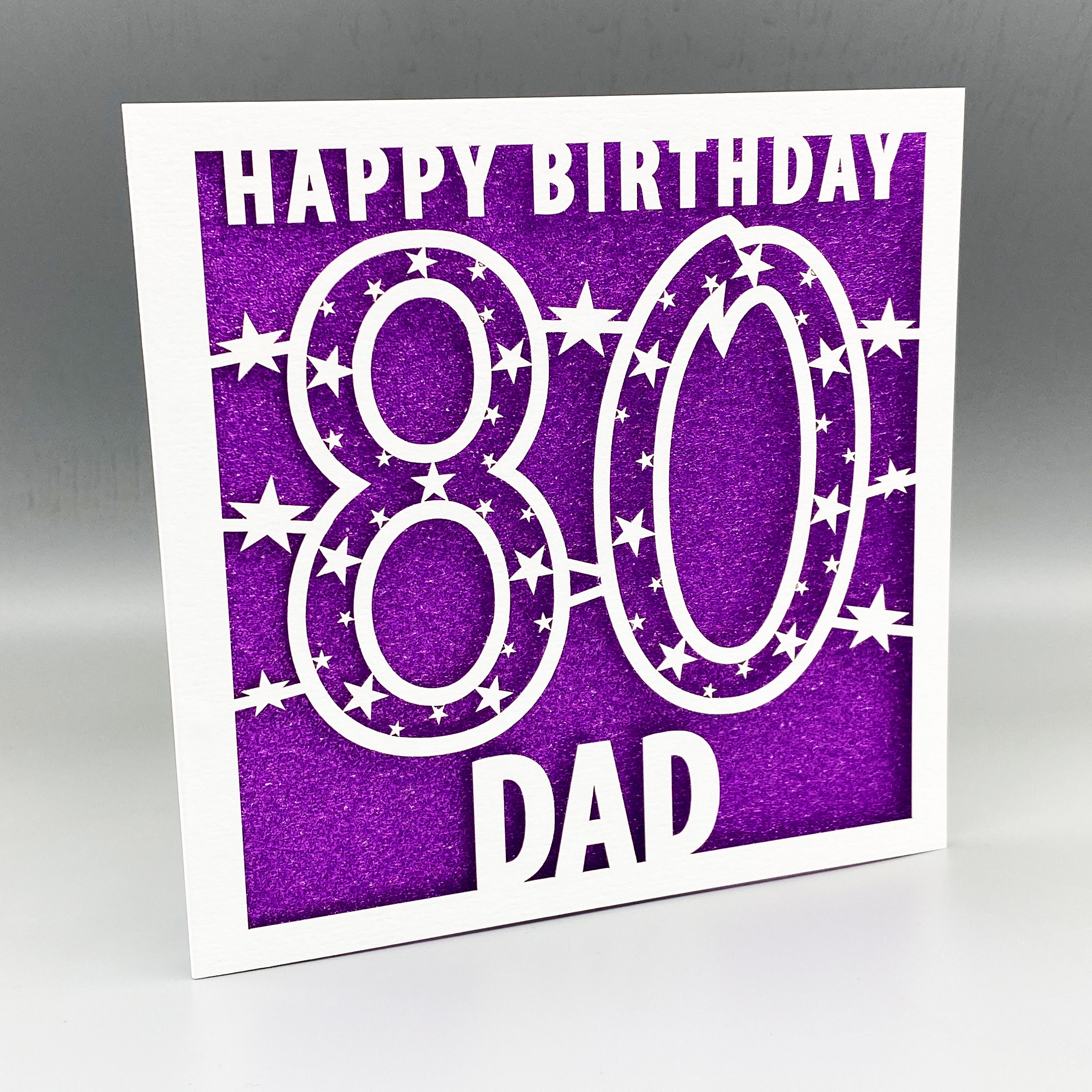 Personalised 80th Birthday Card Custom 80th Birthday Card for Him Her ...