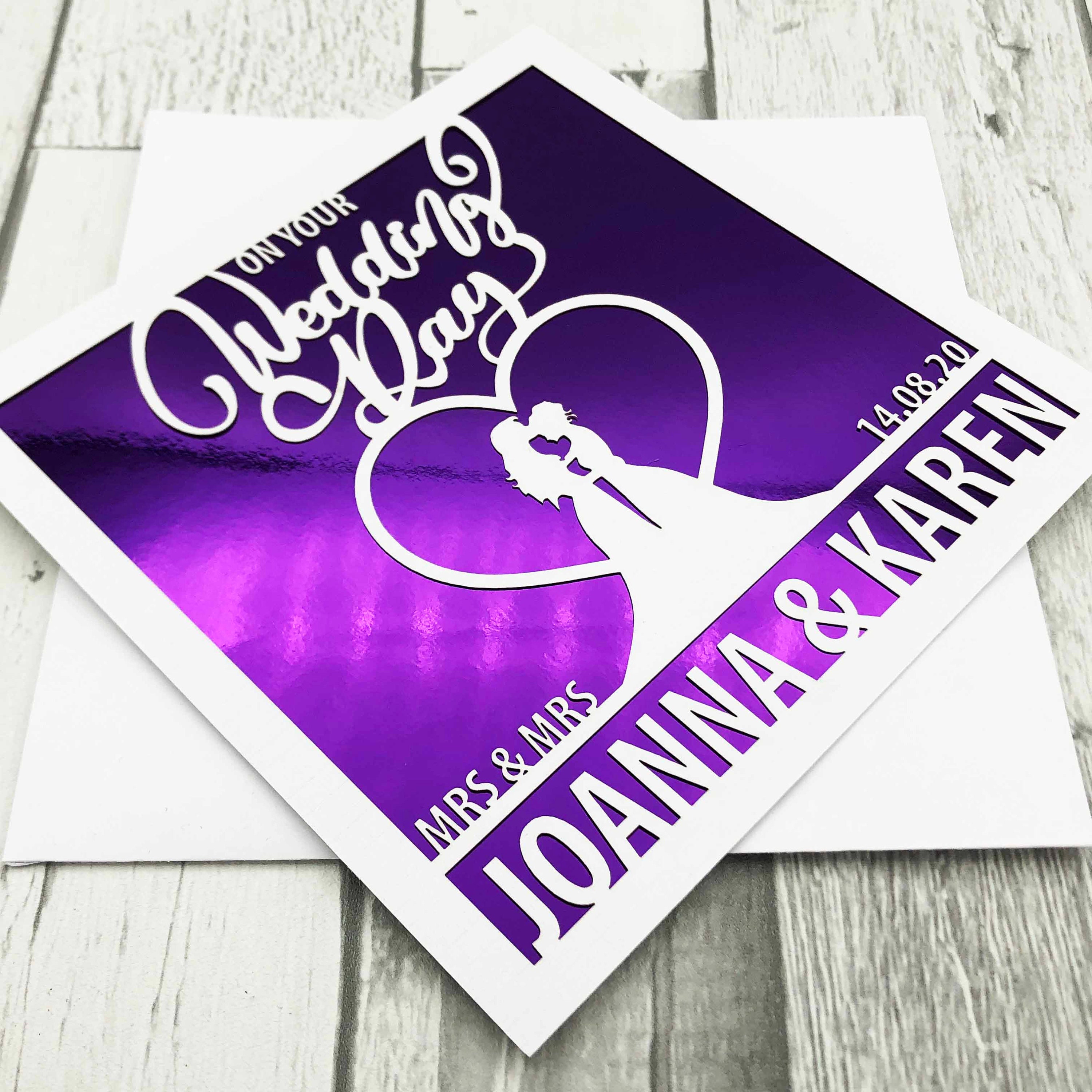 Personalised Mrs And Mrs Wedding Cardsame Sex Wedding Etsy Uk