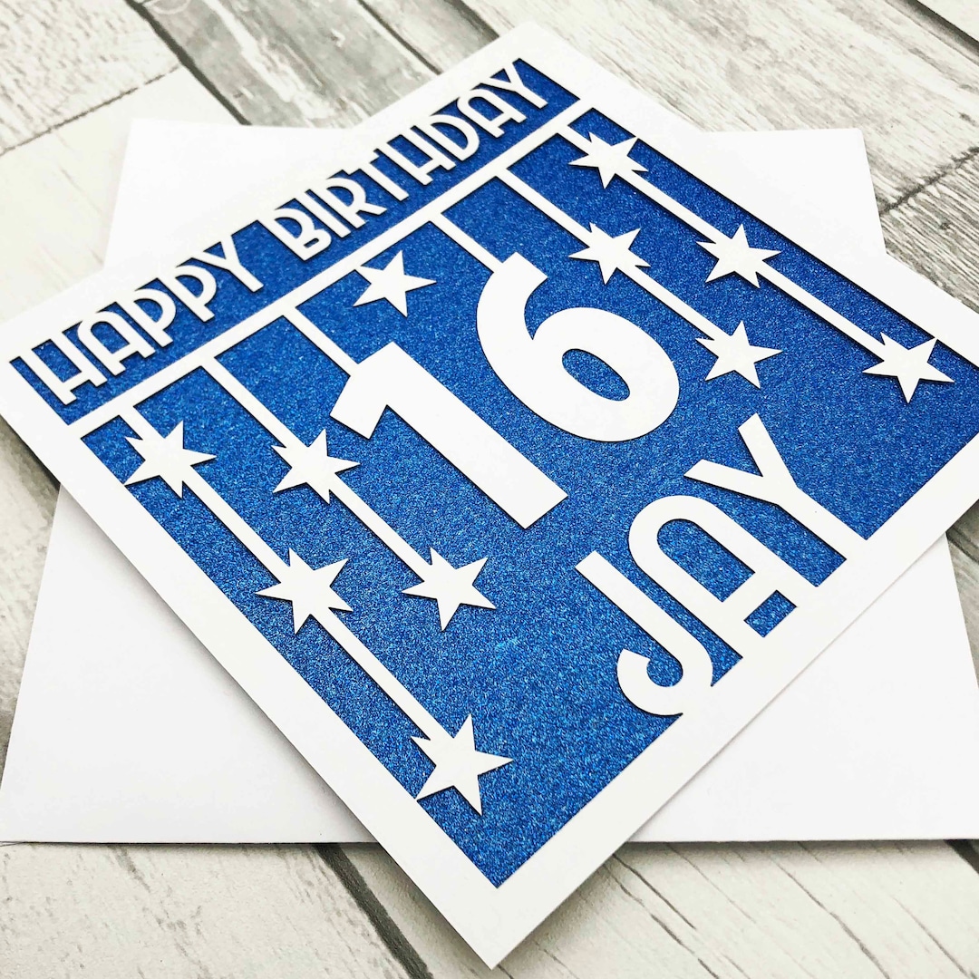 Personalised 16th Birthday Card for Her Custom 16th Birthday Card for ...