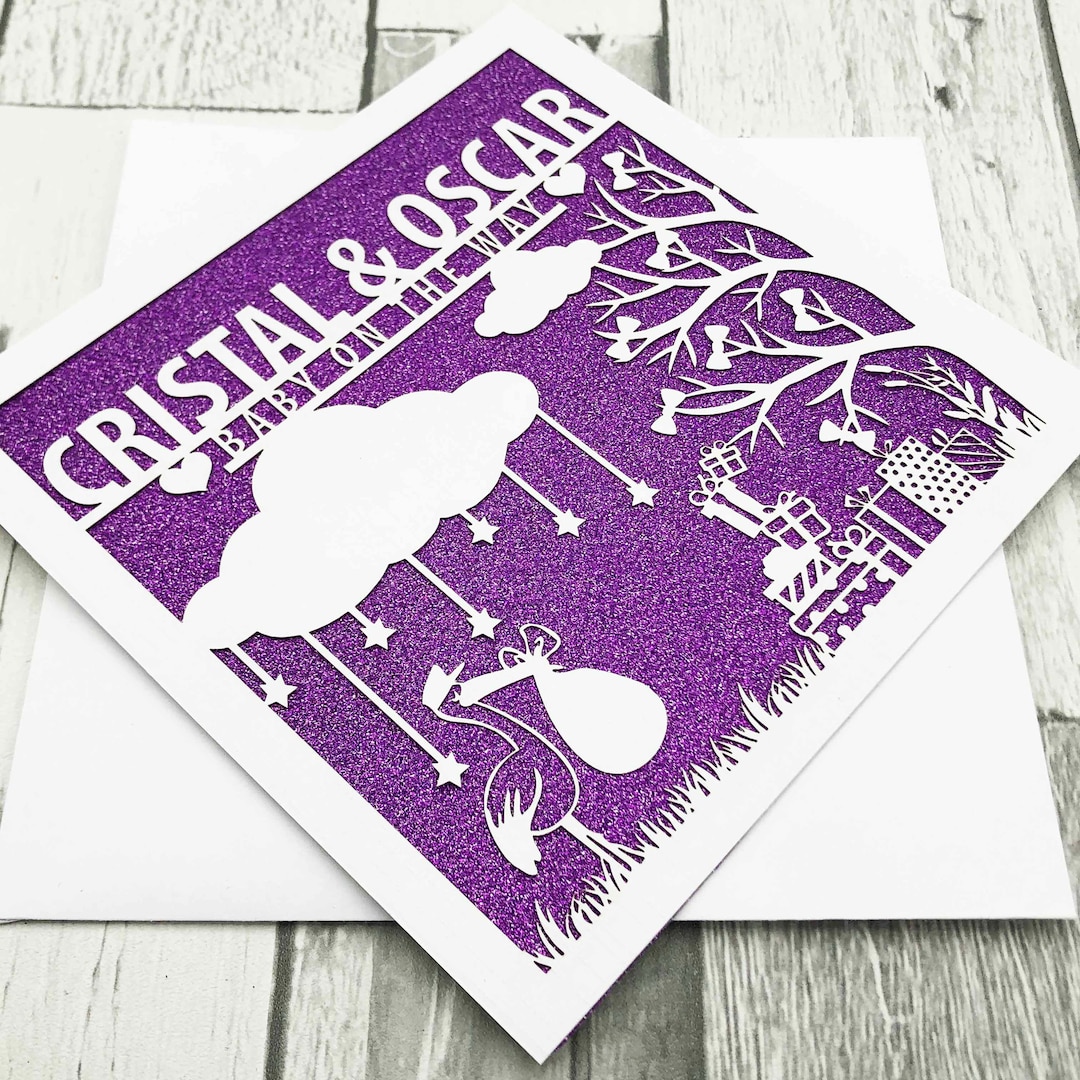 Personalised Baby on the Way Card, Laser Cut New Baby Gift - Etsy