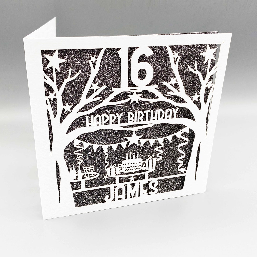 Personalised 16th Birthday Card for Her Custom 16th Birthday Card for ...