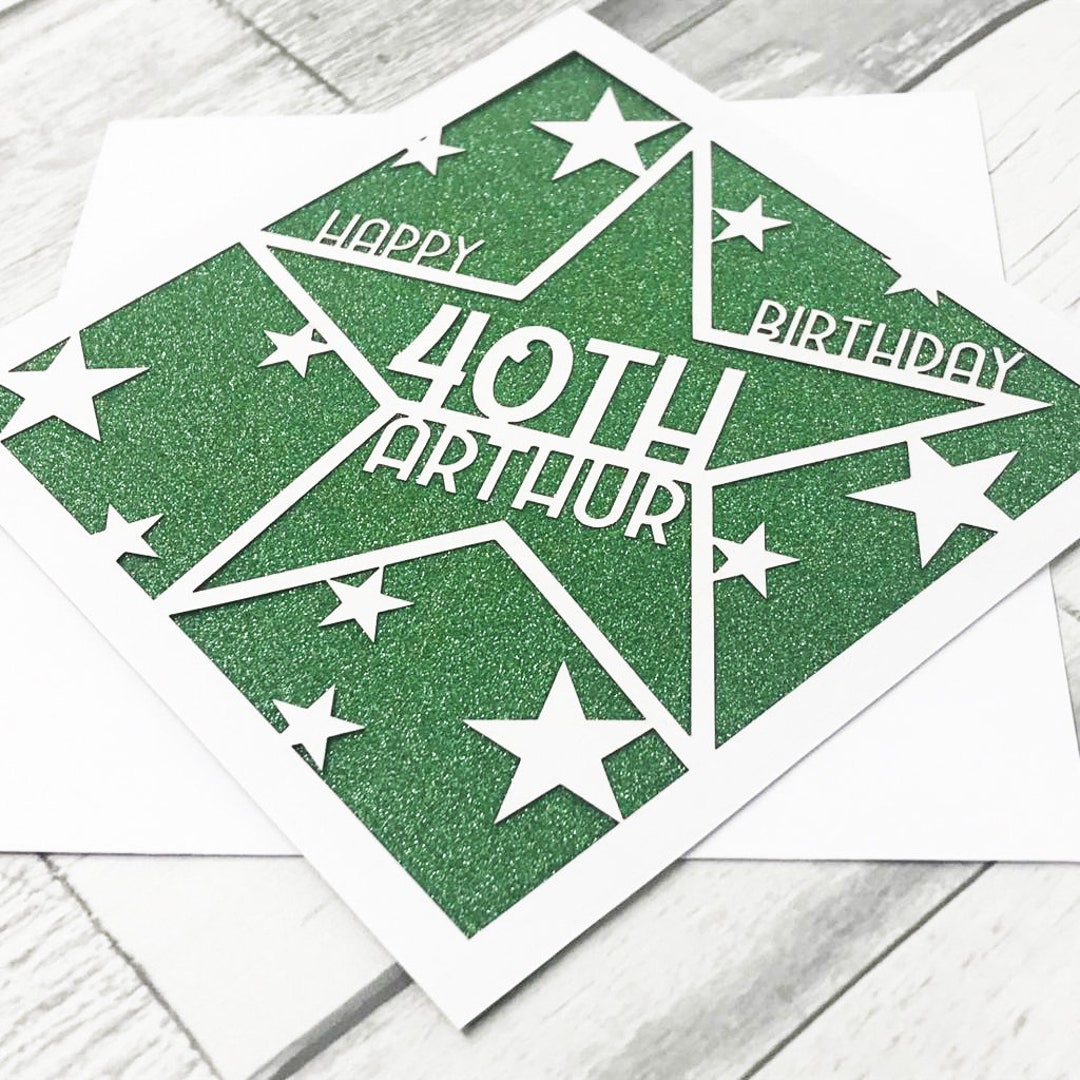 Personalised 40th Birthday Card for Her Custom 40th Birthday Card for ...