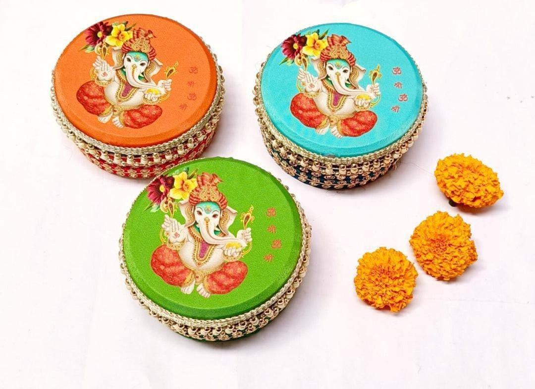 Indian Decorative Steel Ladoo Boxes for Gifting/guest Favors Invitation ...