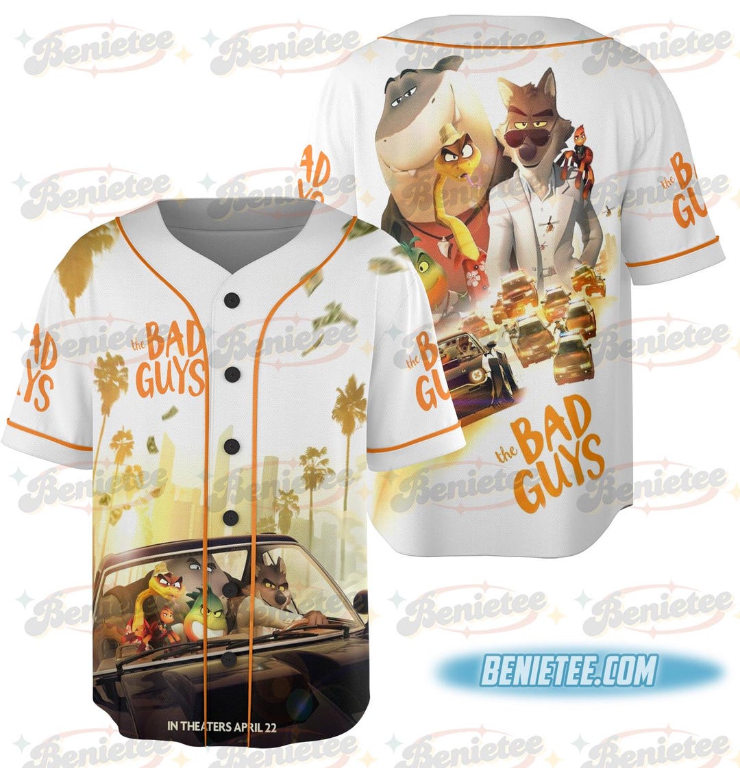 Dreamworks the Bad Guys 2 the Original Bad Guys Baseball Jersey - Etsy
