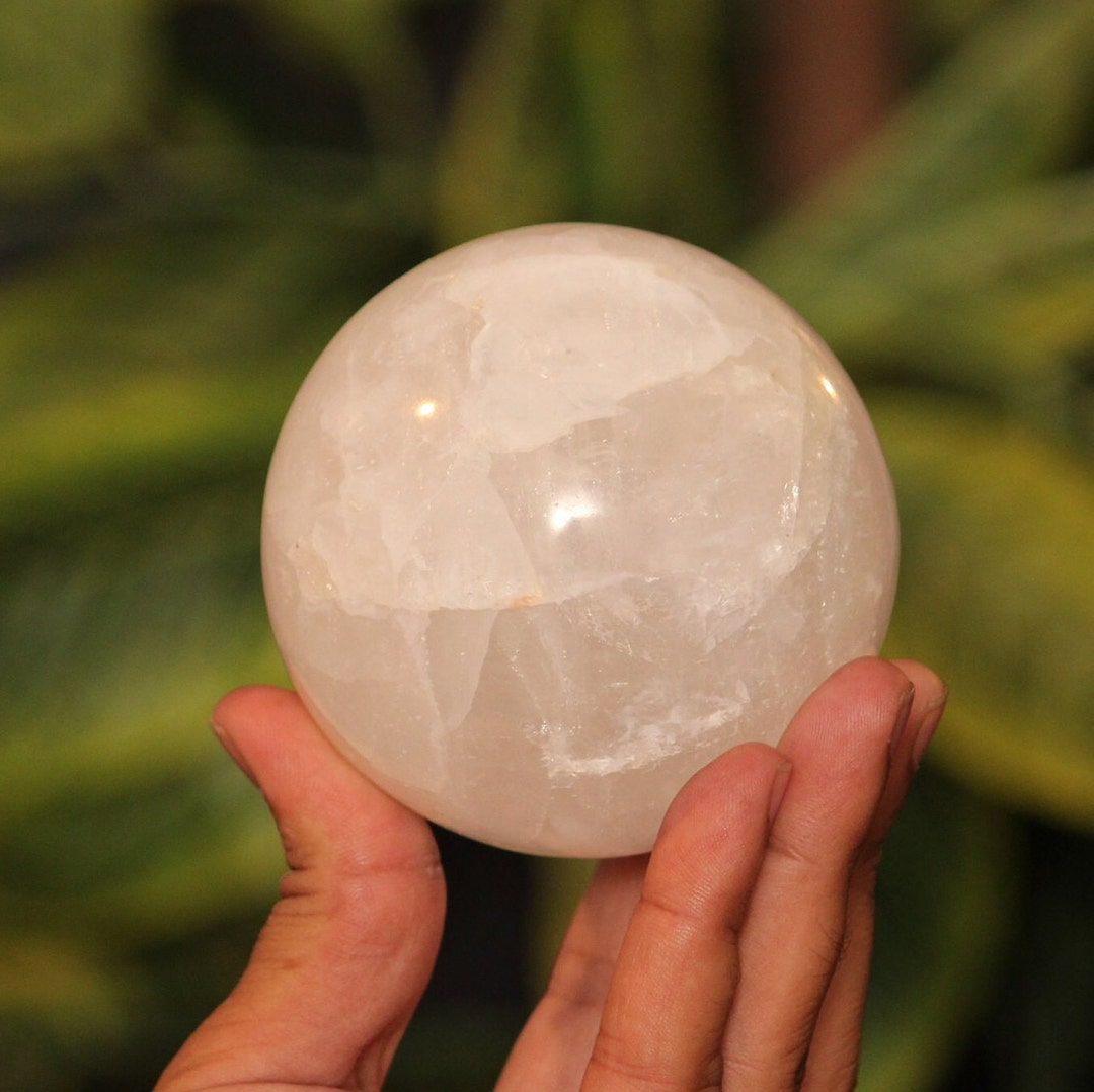 Huge 80MM Clear Quartz Crystal Stone Rainbow Sphere Healing Chakra ...