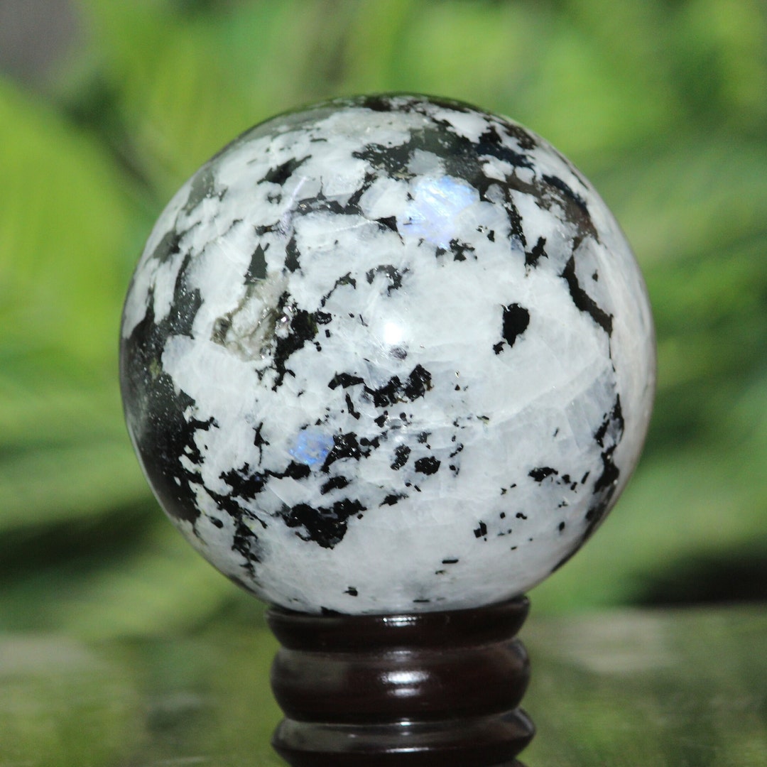 Large 115MM Rainbow Moonstone Sphere, Blue Flashy Moonstone , Crystal ...