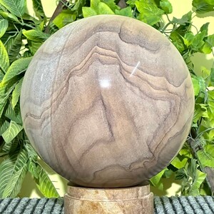 Very MASSIVE 290MM Polished Sandstone Sphere Stone Home Denotative ...