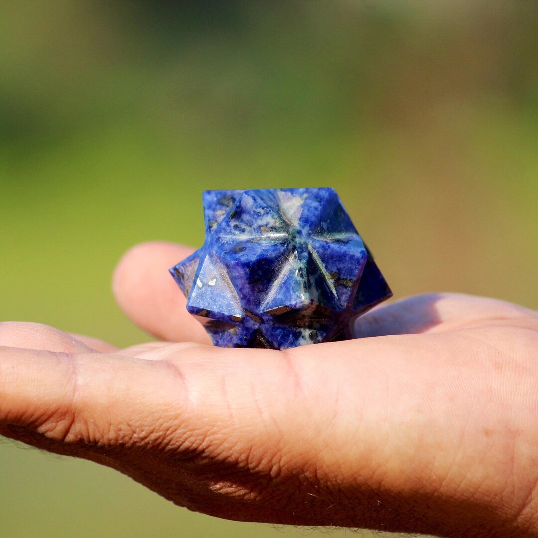 Blue Sodalite Merkaba Star: 40MM Crystal Healing Stone - Etsy