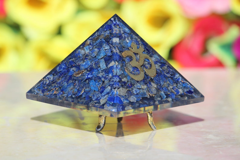 Blue Lapis Lazuli Orgonite Energy Pyramid Orgone Reiki Aura - Etsy
