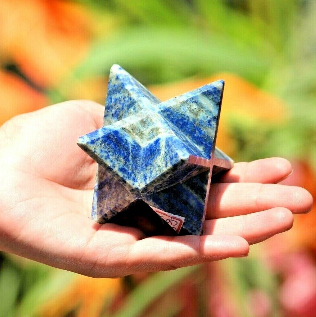 63MM Large Lapis Lazuli Merkaba Star: Healing Crystal Quartz - Etsy