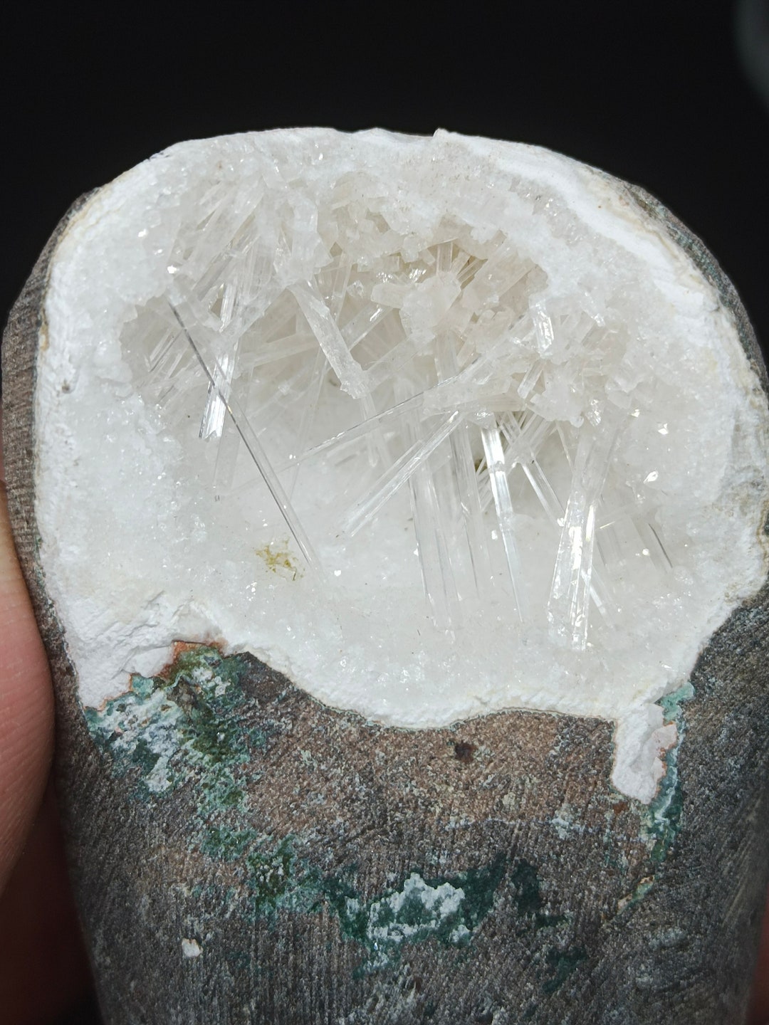 Beautiful Clear Spikes Scolecite Natural Geode Crystal Cluster ...