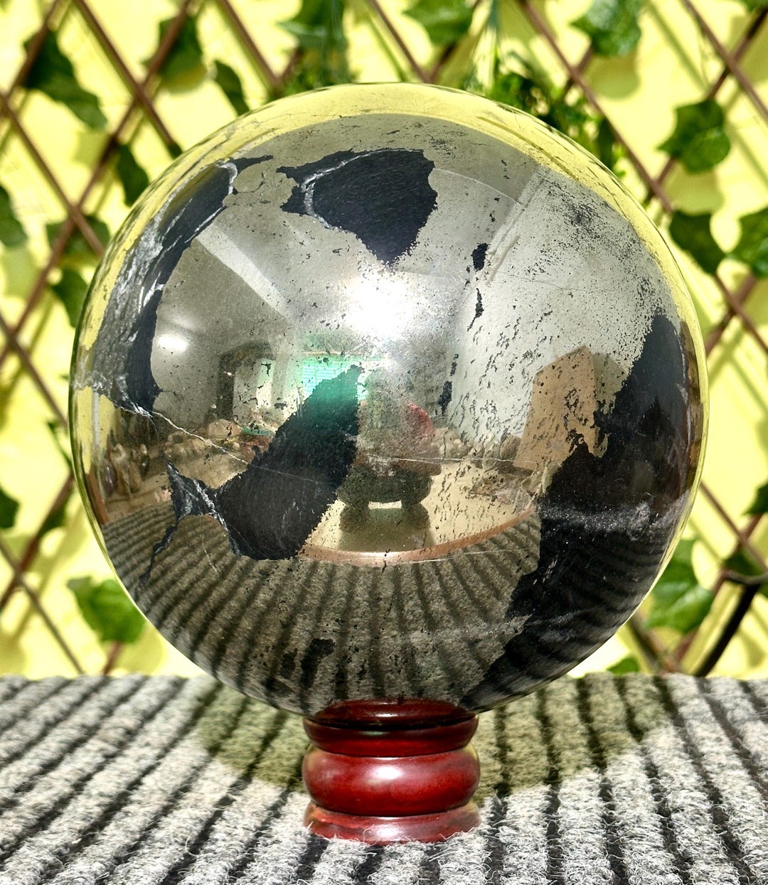 Large 20CM Pyrite Sphere: Rare Crystal Ball, Polished Gemstone - Etsy
