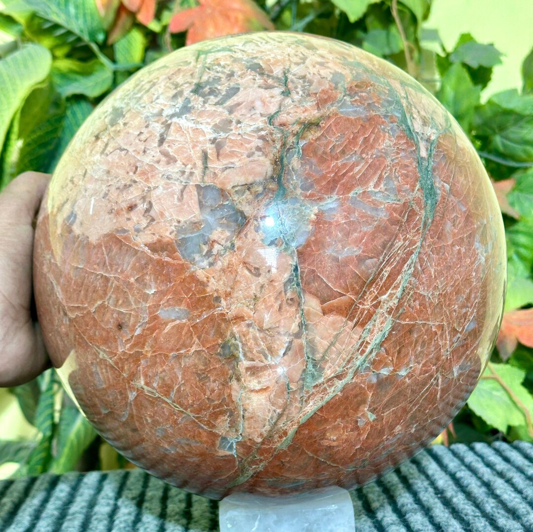 Beautiful 255MM Large Natural Pink Rosophia Stone Sphere Healing Aura ...