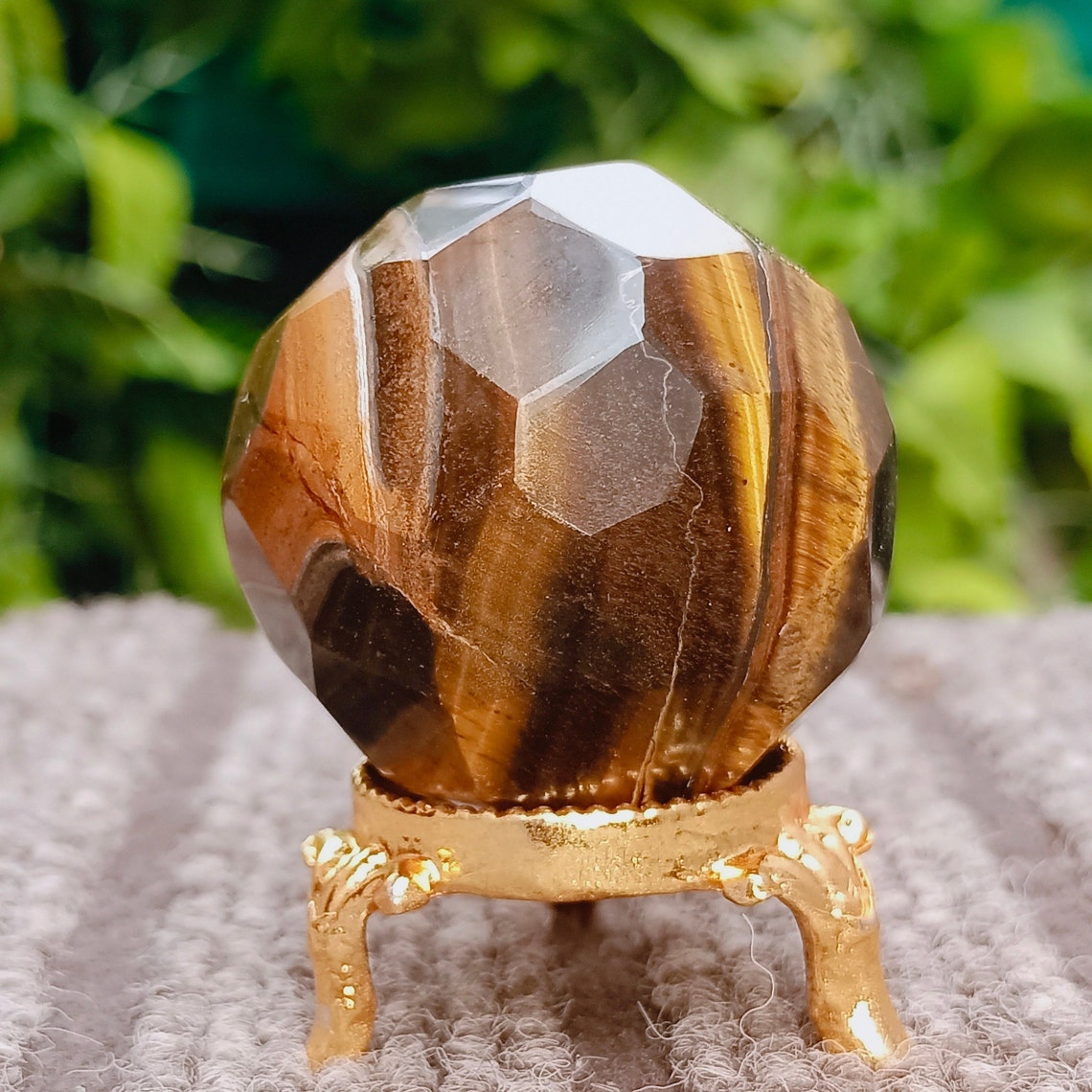 Amazing Large 40MM Brown Tiger Eye Stone Faceted Healing - Etsy