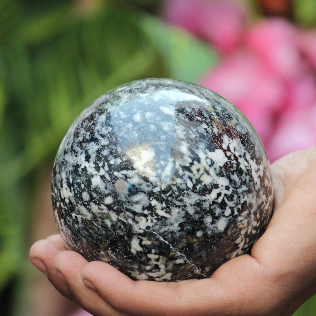 Black Zebra Jasper Sphere: 85MM Chakra Meditation Crystal Ball - Etsy