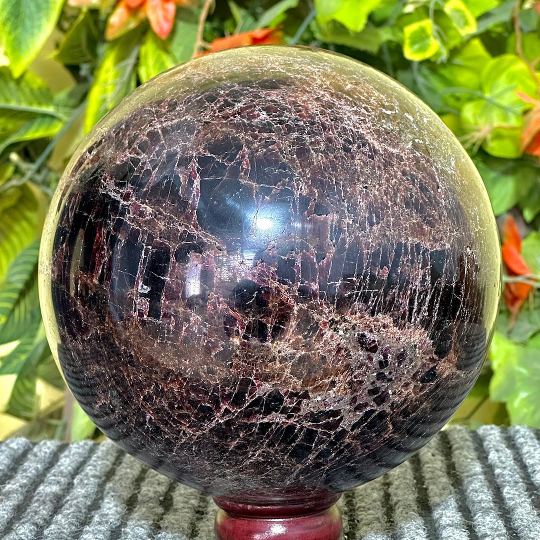 AAA Amazing Red Garnet Stone Minerals Healing Metaphysical Sphere Ball ...