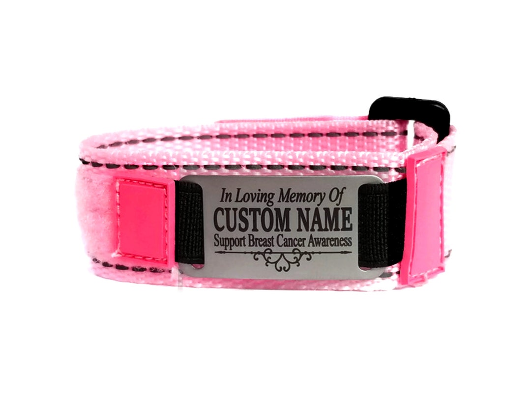 Breast Cancer Awareness and Remembrance Custom Laser Engraved Bracelet ...