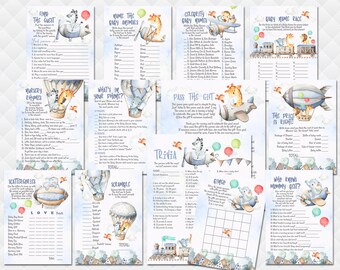 Penguin Baby Shower Games Package Nursery Rhyme Celebrity | Etsy