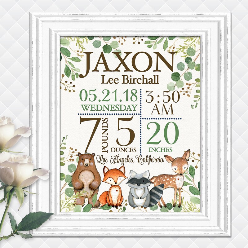 Animal Birth Announcement Png - Etsy