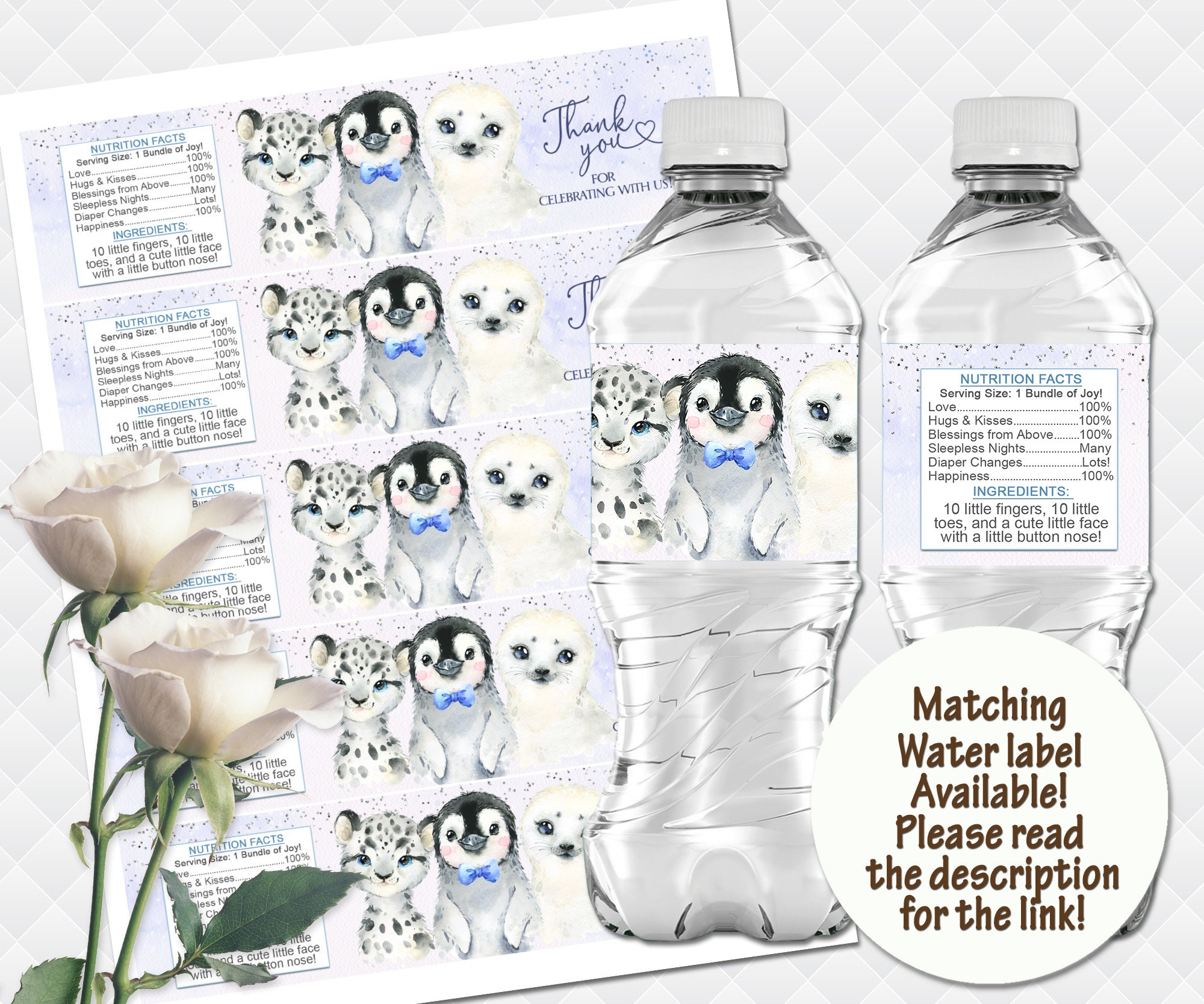 Penguin Baby Shower Games Package Nursery Rhyme Celebrity | Etsy