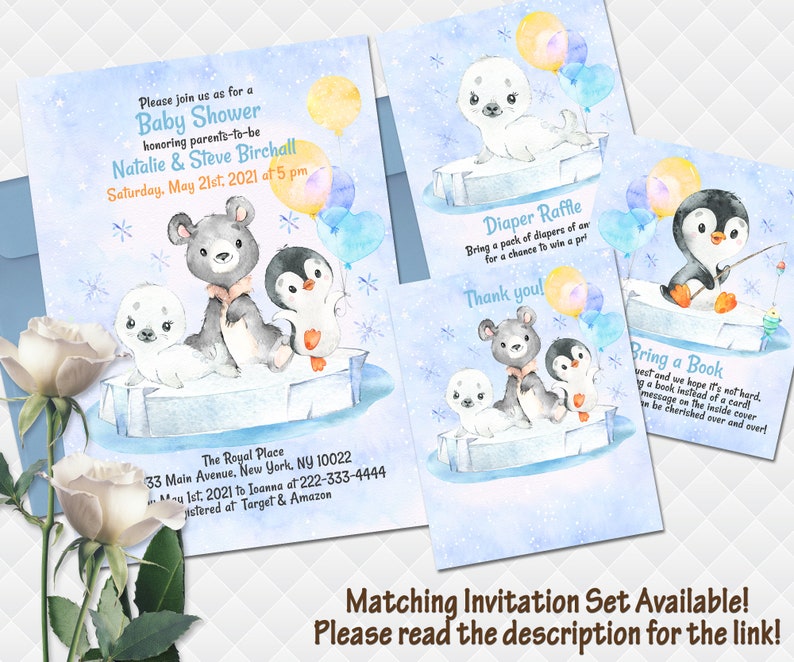 Penguin Baby Shower Games Package Nursery Rhyme Celebrity - Etsy