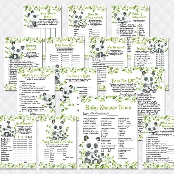 Panda Baby Shower - Etsy