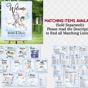 Penguin Baby Shower Games Package Nursery Rhyme Celebrity - Etsy