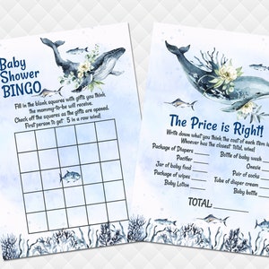 Under the Sea Baby Shower Games Package Celebrity Nursery Rhyme Game ...