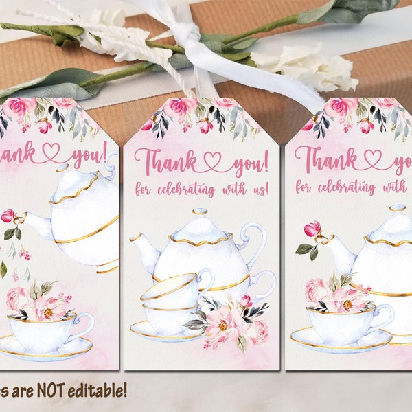 Tea Party Favor Tags - Etsy