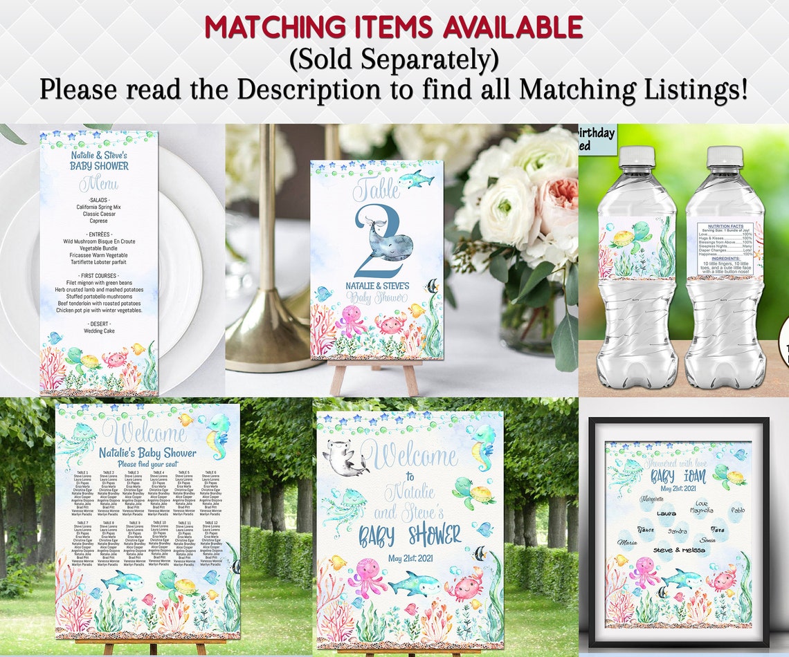 Under the Sea Seating Chart Template Editable Oceans Seating | Etsy