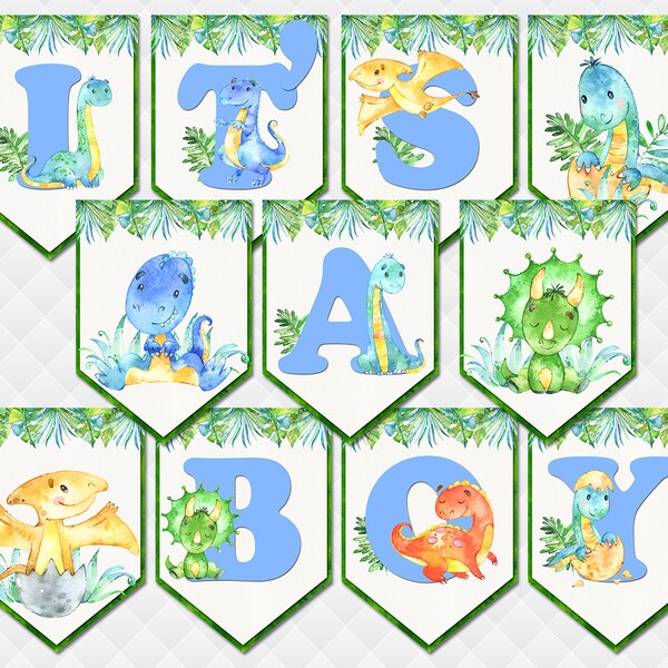 Dinosaur Banner - Etsy