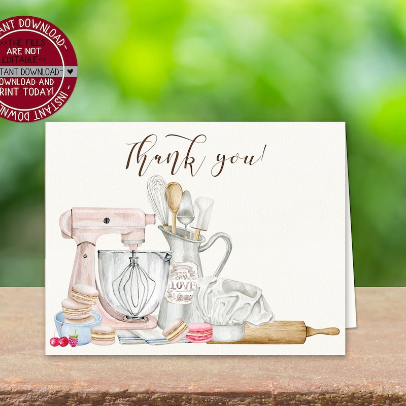 Chef Thank You Card - Etsy