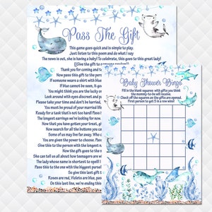 Under the Sea Baby Shower Games Package Celebrity Nursery Rhyme Game ...