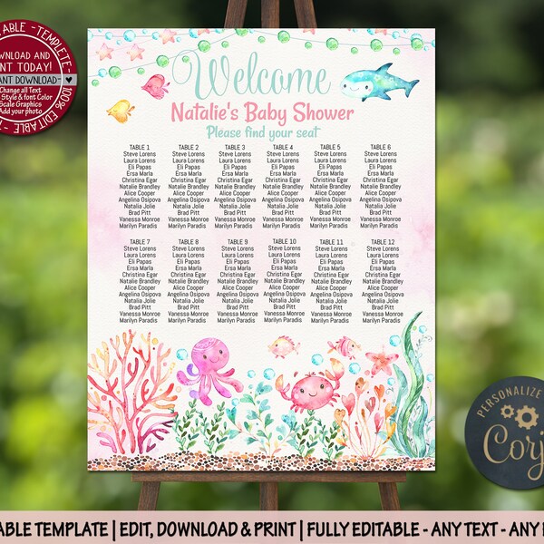 Under the Sea Birthday Chart - Etsy