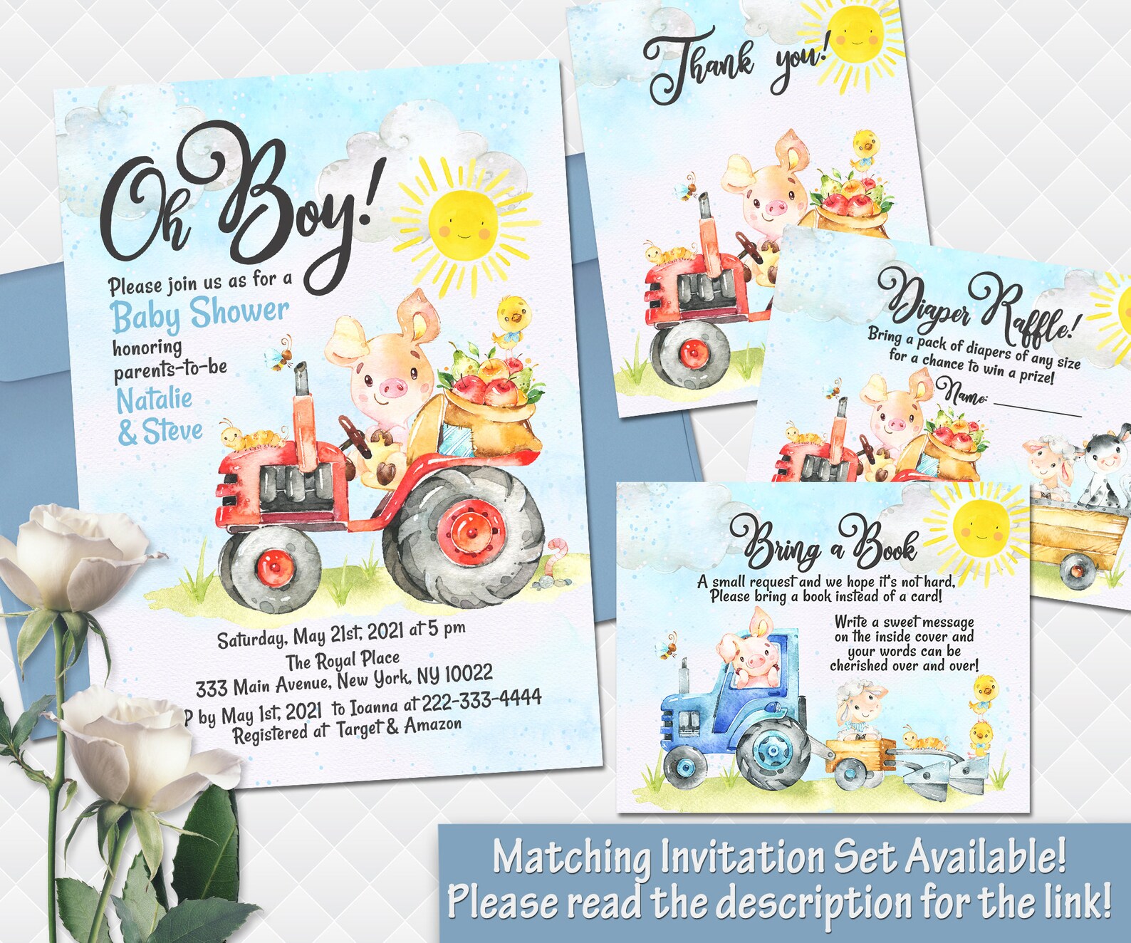 Farm Animals Baby Shower Welcome Sign Piglet Poster Welcome to - Etsy